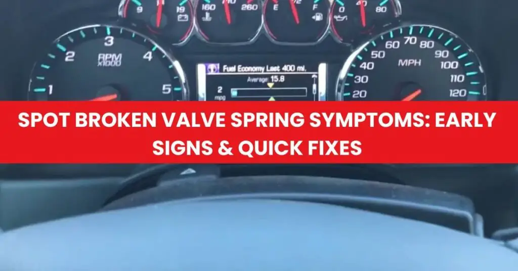 Spot Broken Valve Spring Symptoms: Early Signs & Quick Fixes - KB Tire ...