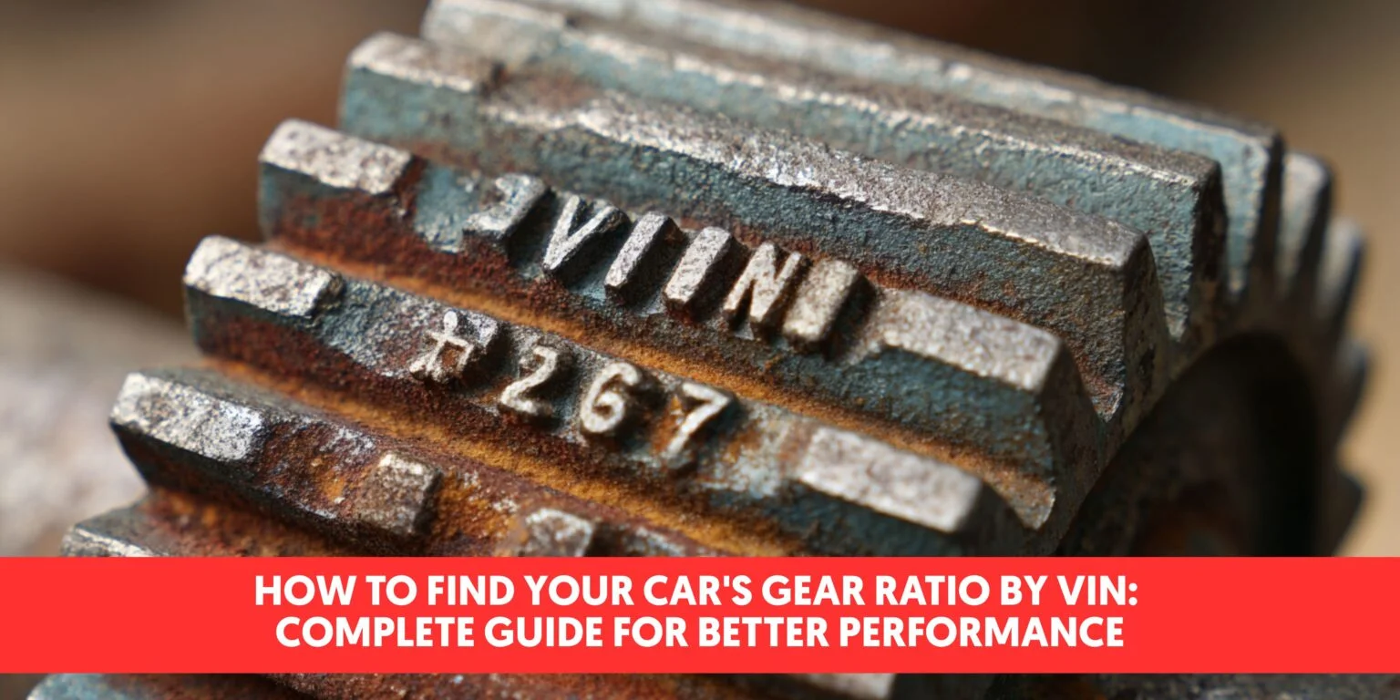 How to Find Your Car's Gear Ratio by VIN: Complete Guide for Better ...